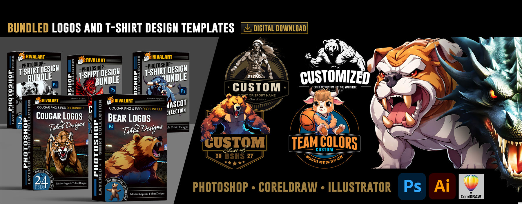 Rivalart - Get Premium Logos, Mascot & Sport T-Shirt Designs & More!